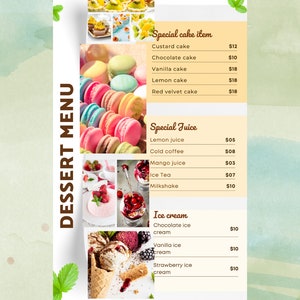 3 Professional Modern Food Menu Template (CANVA) - Etsy