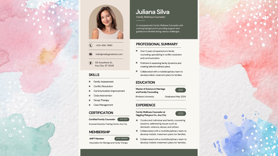 3 Earthy Resume Template (CANVA) - Etsy