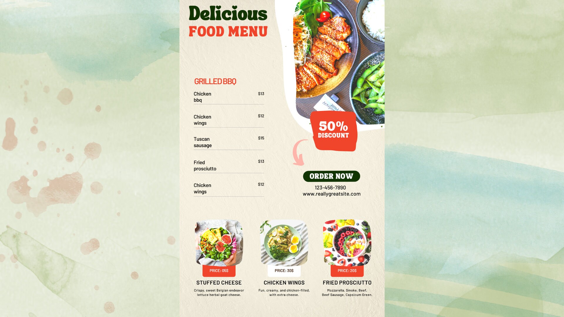 3 Professional Modern Food Menu Template (CANVA) - Etsy