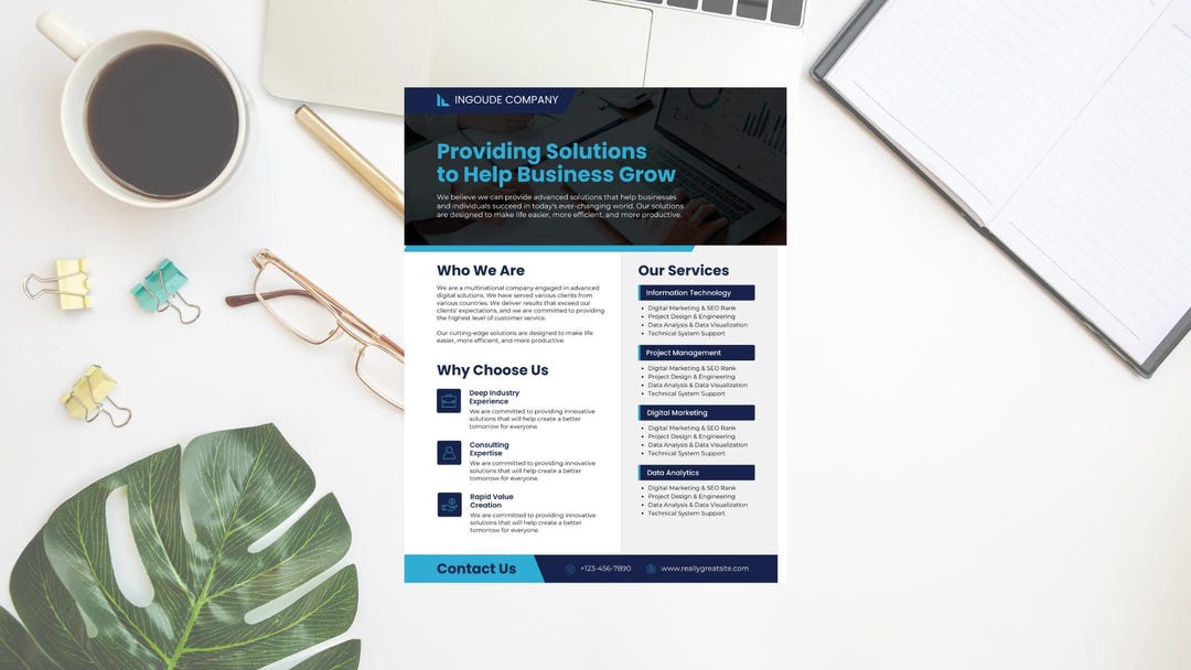 3 Clean Minimalist Capability Statement Template (CANVA) - Etsy