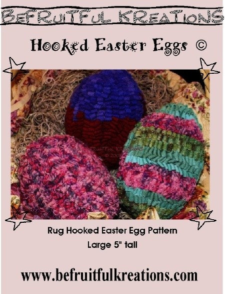 Dimensional Easter Eggs Rug Hooked E-pattern Hooking - Etsy