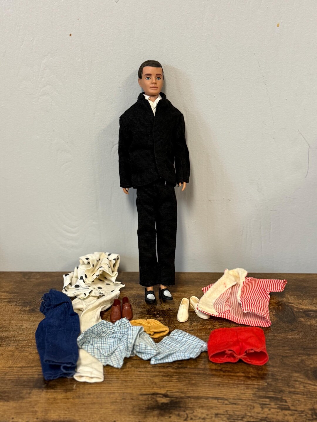 1961 Mattel Ken Doll, Flocked Hair, With Clothing - Etsy