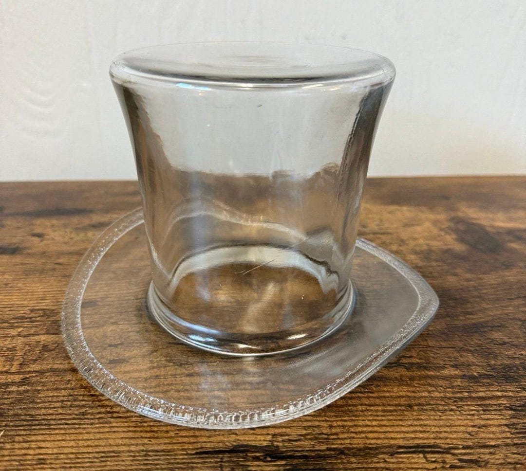 Mid Century Glass Top Hat Bowl - Etsy