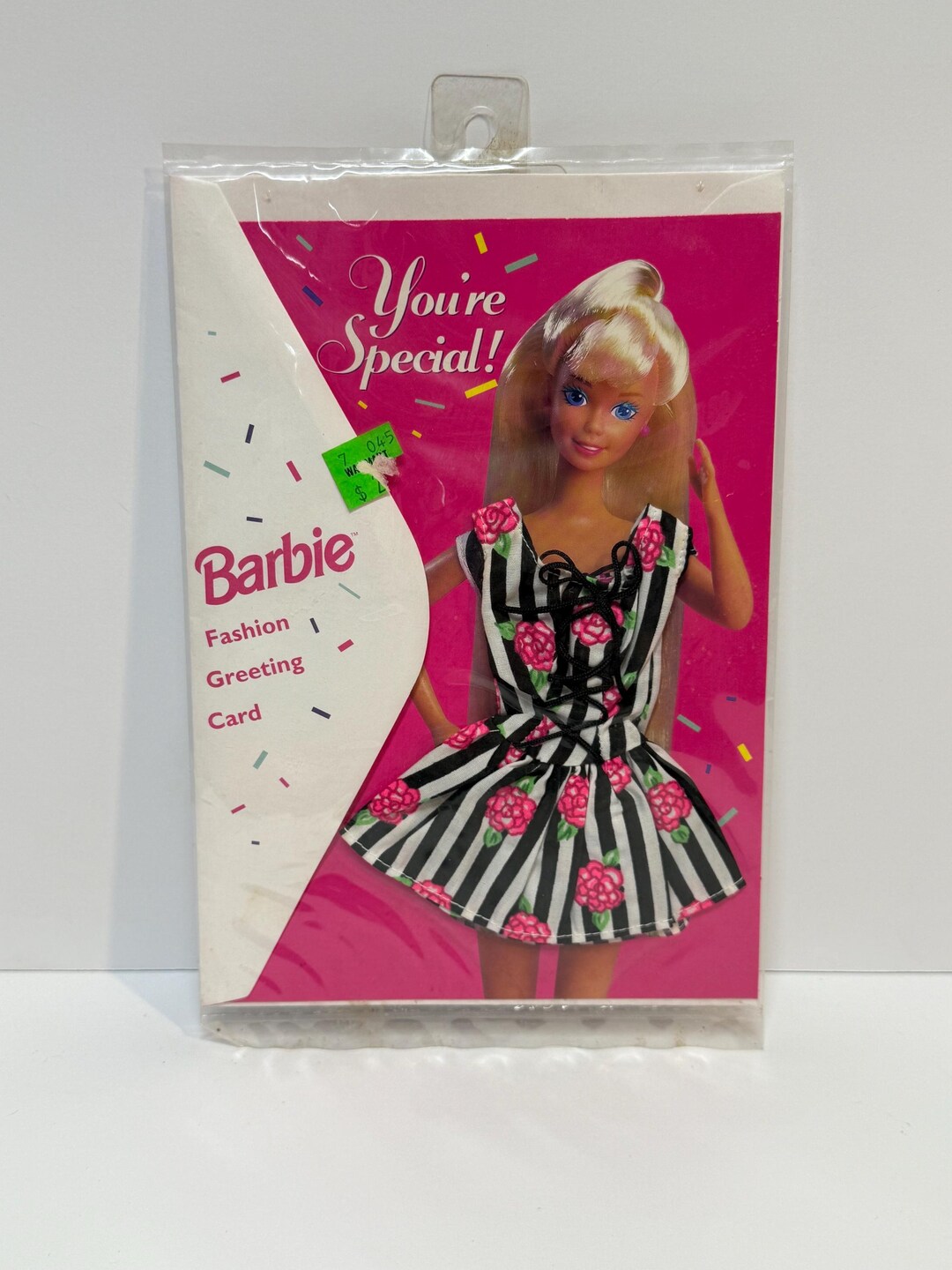 Mattel 1994 Birthday Greeting Card With Striped Floral Dress - Etsy