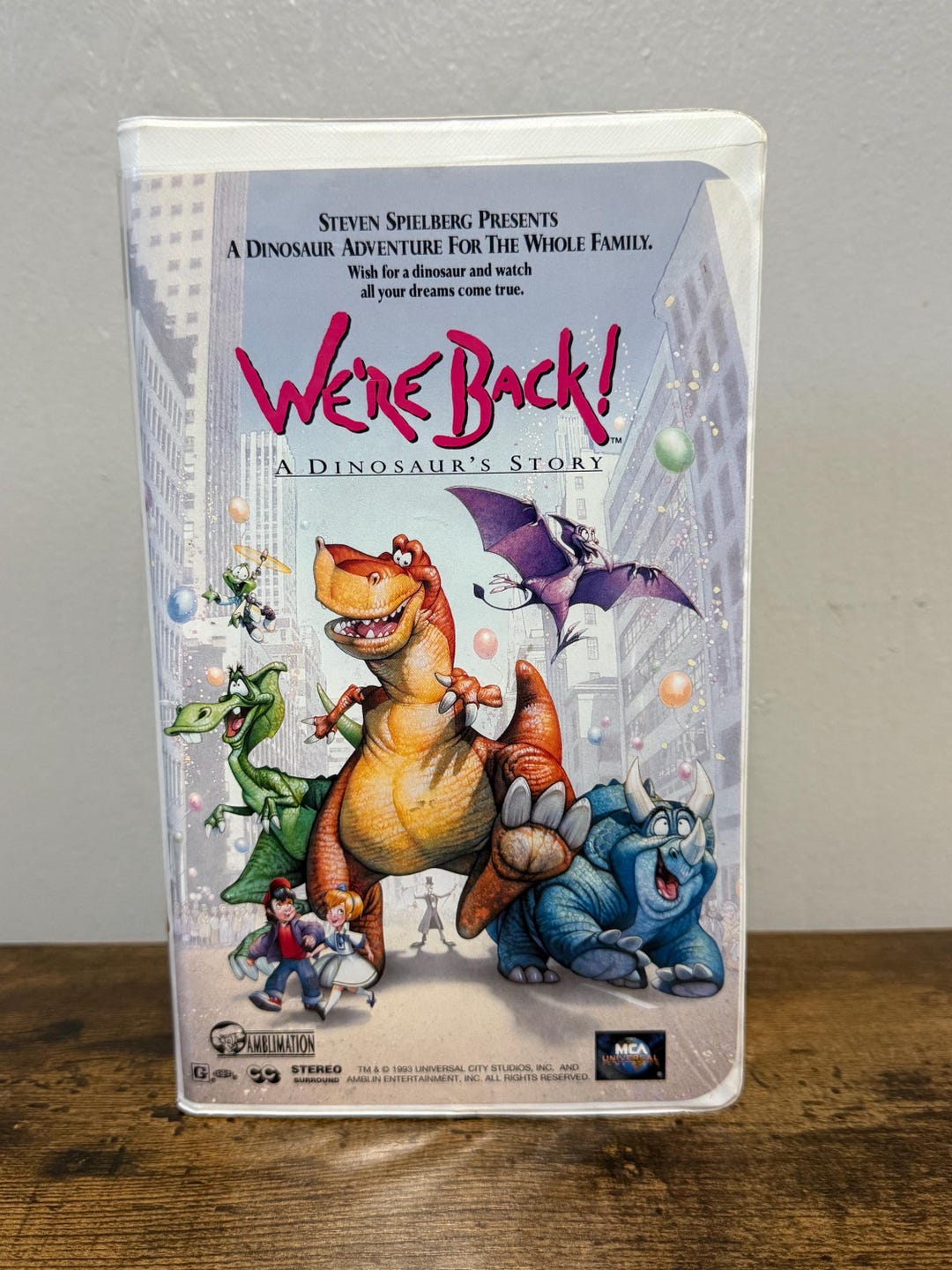We're Back! A Dinosaur's Story (VHS, 1993) Steven Spielberg Dino ...