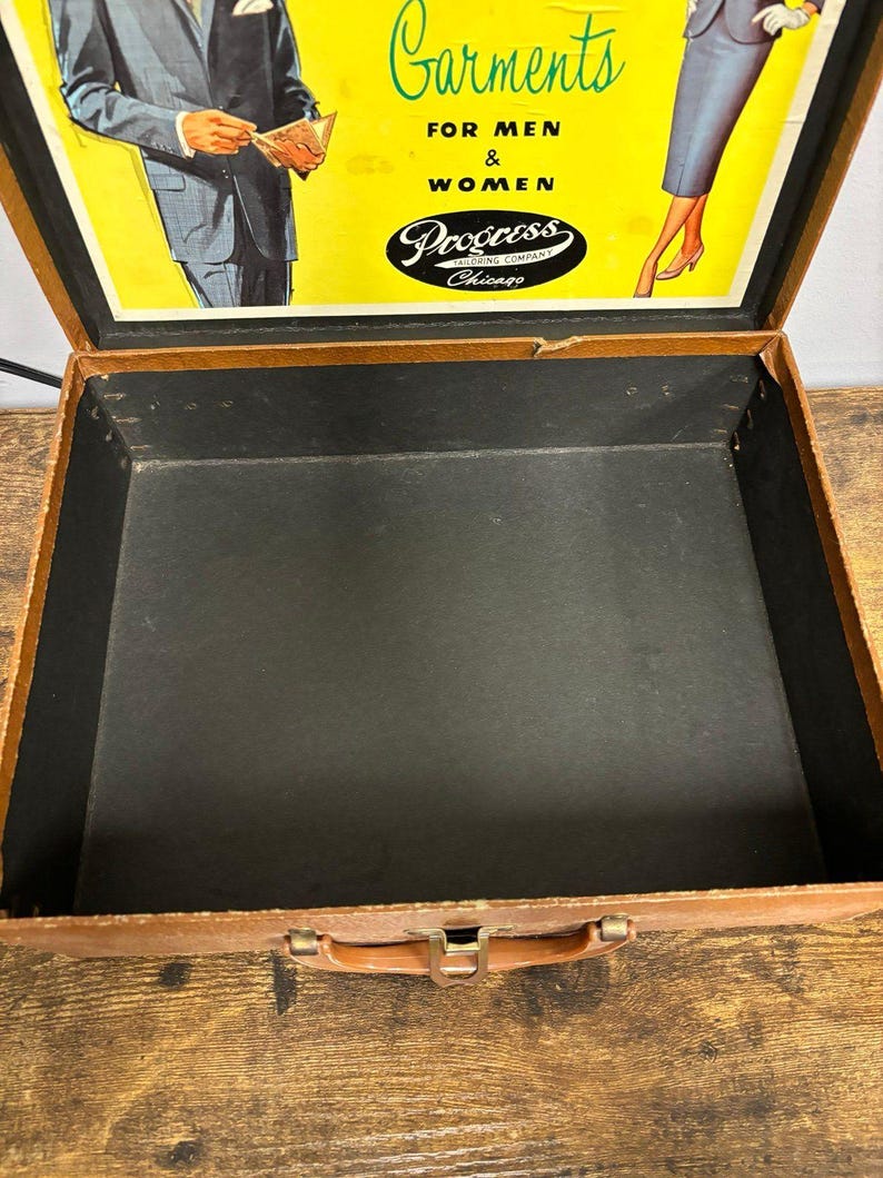 Vintage Tailor Advertising Suitcase, Progress Tailoring Chicago - Etsy