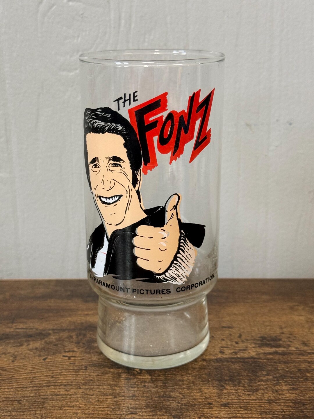 The Fonz Happy Days Collector Glass 1977 Dr. Pepper Pizza Hut Fonzie - Etsy