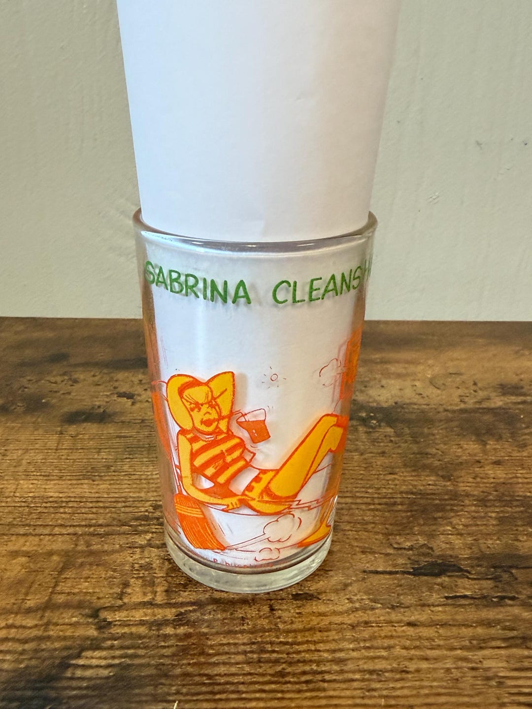 1971 Archie Comics Welch's Jelly Jar Juice Glass Sabrina Cleans Her ...