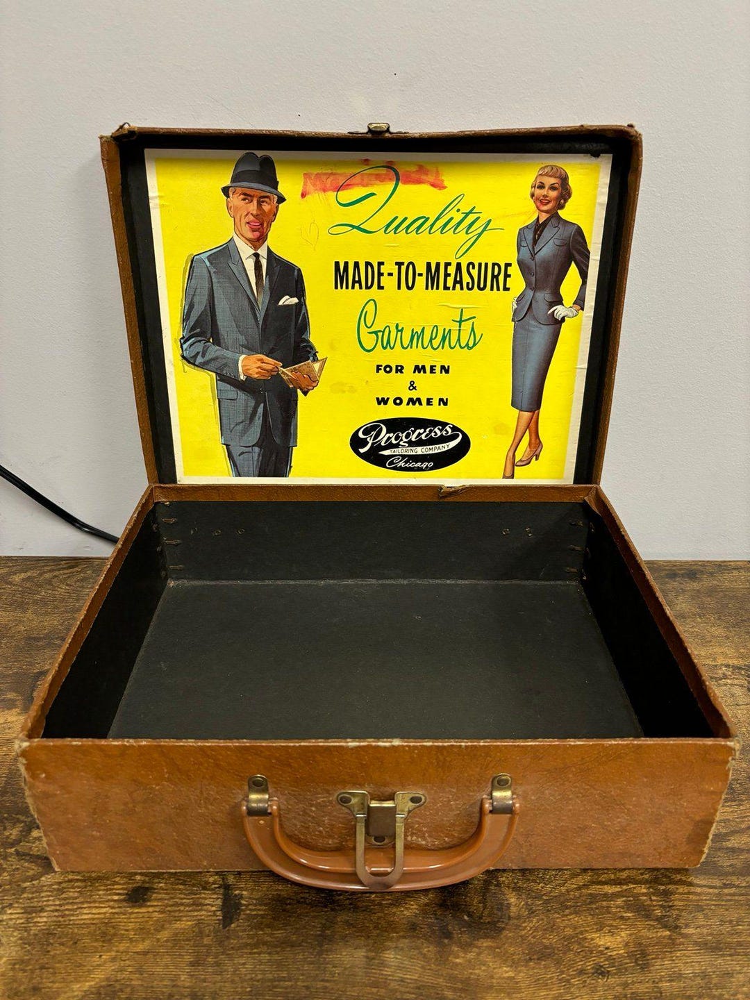 Vintage Tailor Advertising Suitcase, Progress Tailoring Chicago - Etsy
