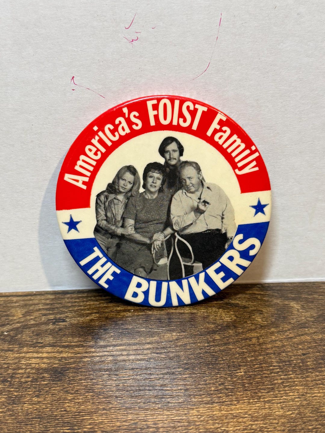 1972 America's FOIST Family Archie Bunker Political Pin 3 1/2 ...