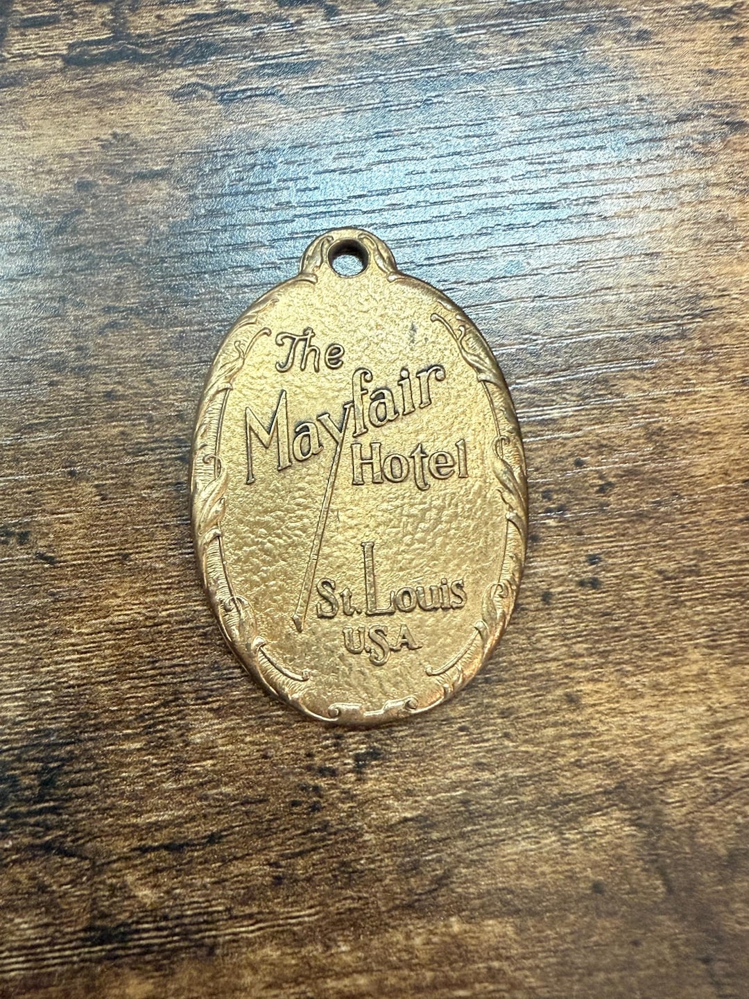 Antique Brass Key Fob the Mayfair Hotel St. Louis USA - Etsy