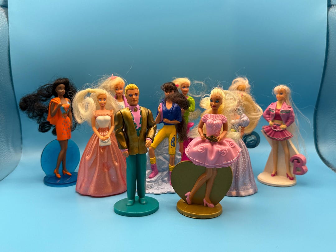 Lot of 10 Vintage 1990s Happy Meal PVC Barbie Toys With Styling Hair - Etsy