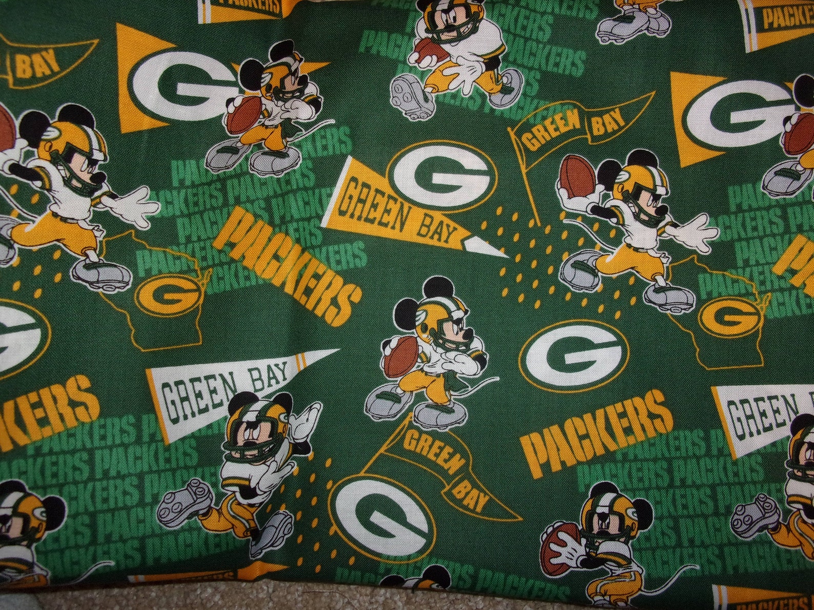 Green Bay Packers w/ mickey mouse Theme Bowling shoe | Etsy