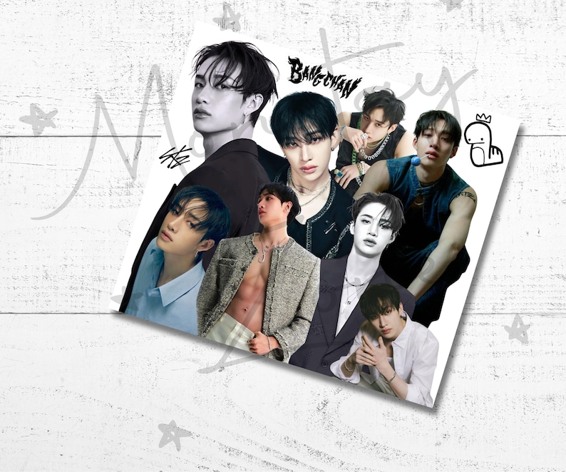 Stray Kids - Bang Chan Collage Tumbler File for Sublimation - Download ...