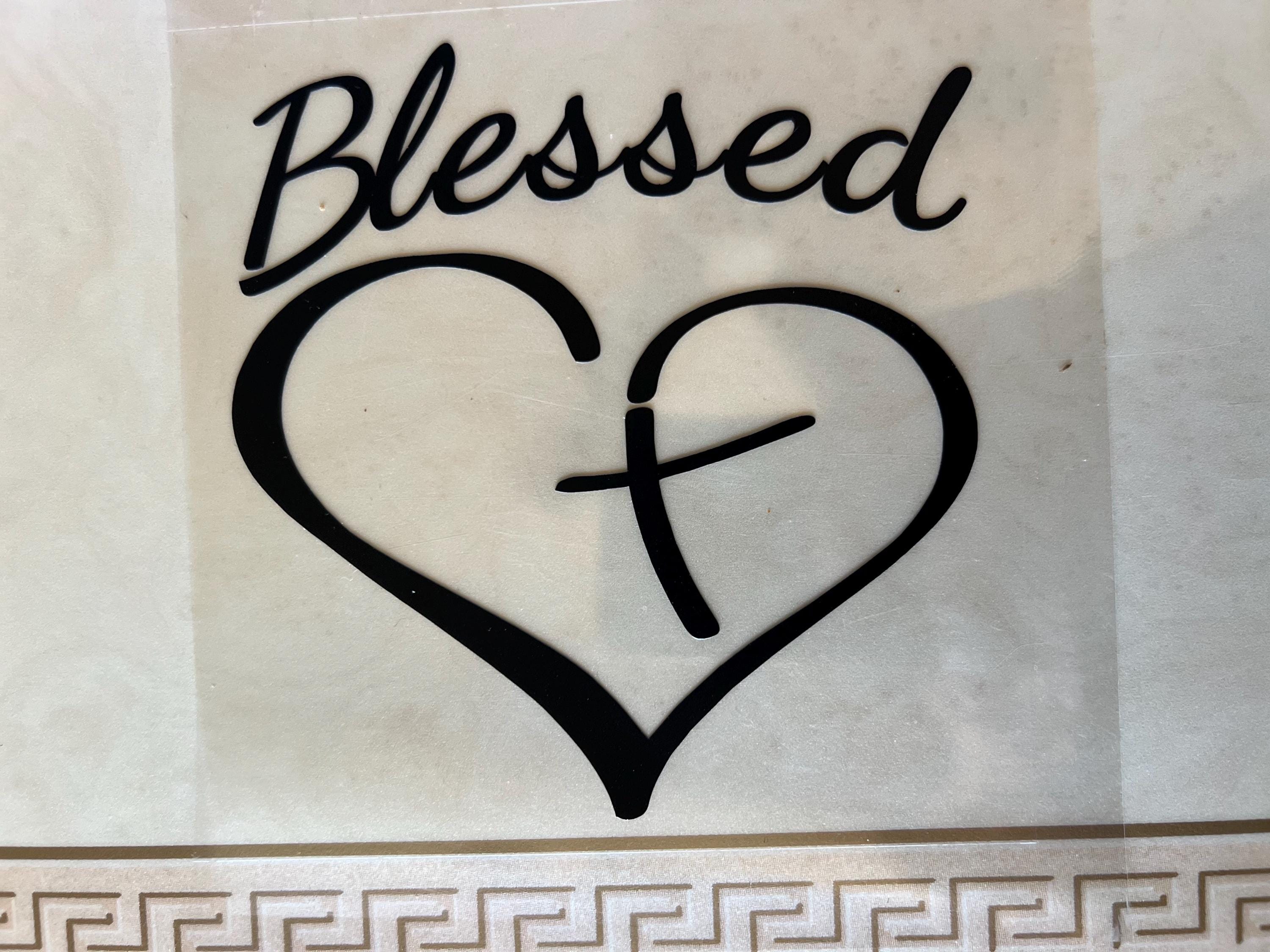 Blessed Heart Decal - Etsy