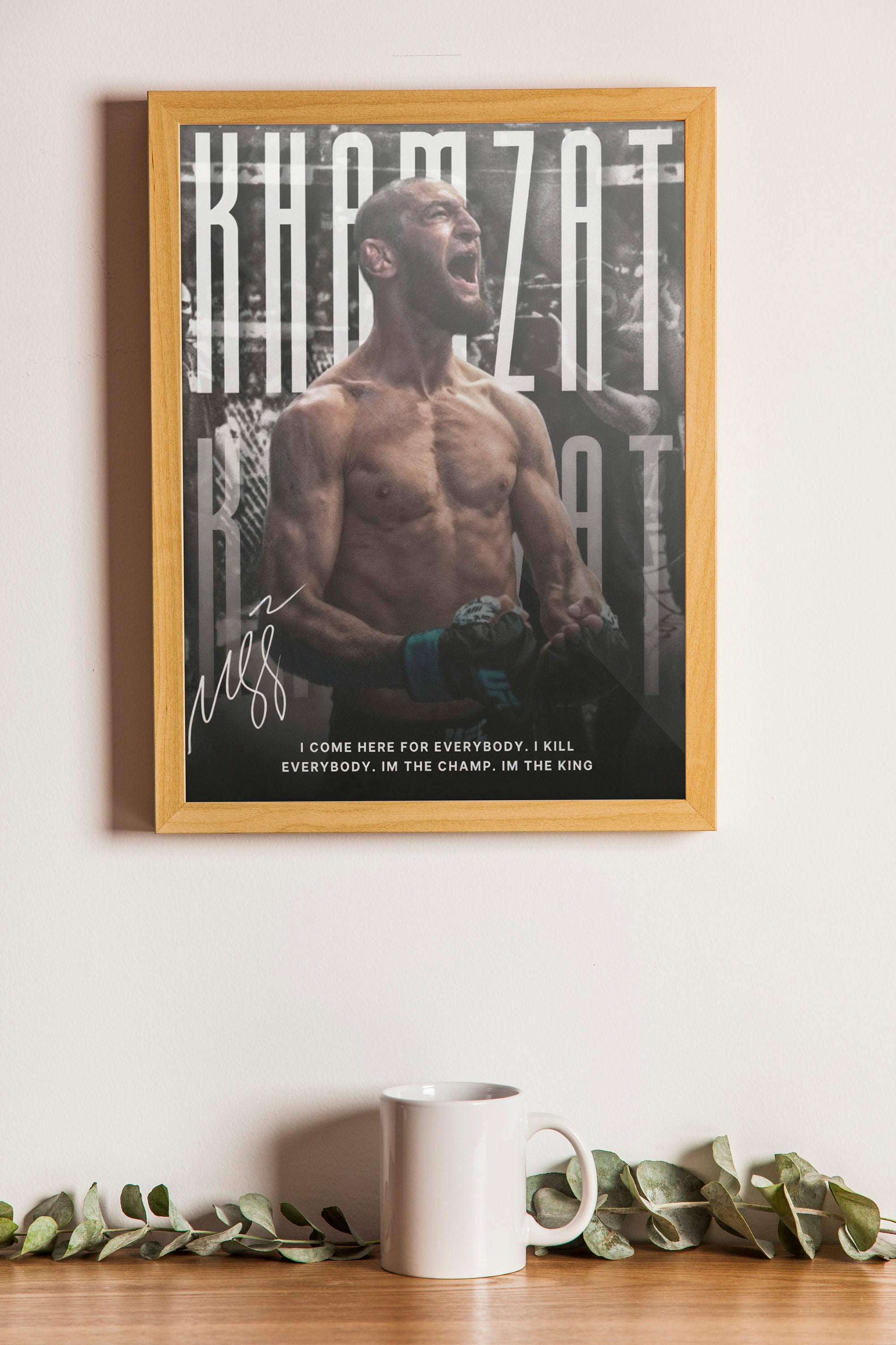Khamzat Chimaev Print UFC Poster MMA Gift UFC Fighter Champion Print ...
