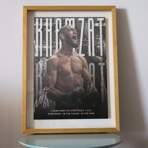Khamzat Chimaev Print UFC Poster MMA Gift UFC Fighter Champion Print ...