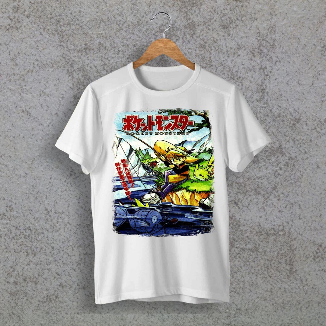Retro Vintage Japanese Pocket Monsters Graphic Tee Anime T-shirt Gift ...