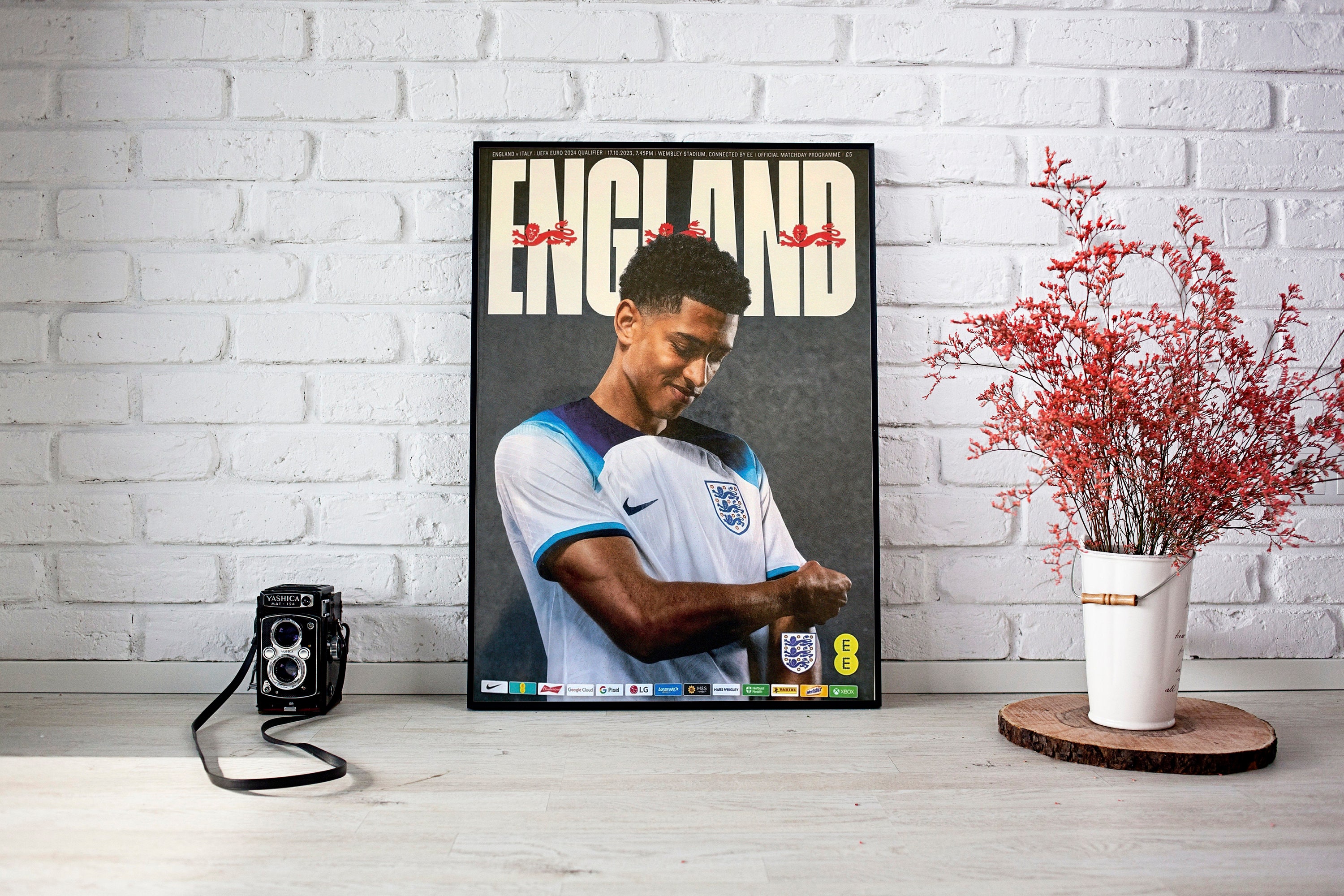 Jude Bellingham England Poster Euro 2024 Three Lions Madrid Poster ...