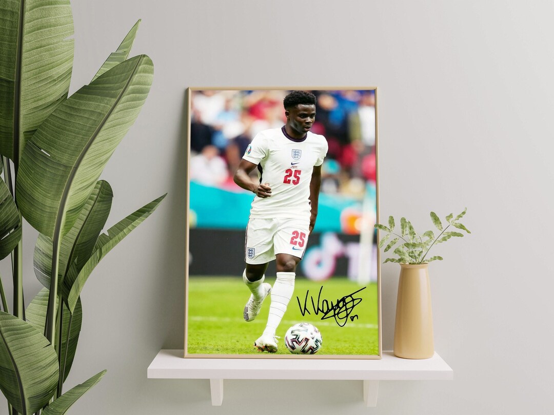 Bukayo Saka Poster Three Lions Premier League UEFA Saka Print ...