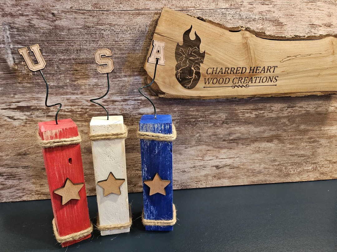 July 4th Square Dynamite Decor - Etsy