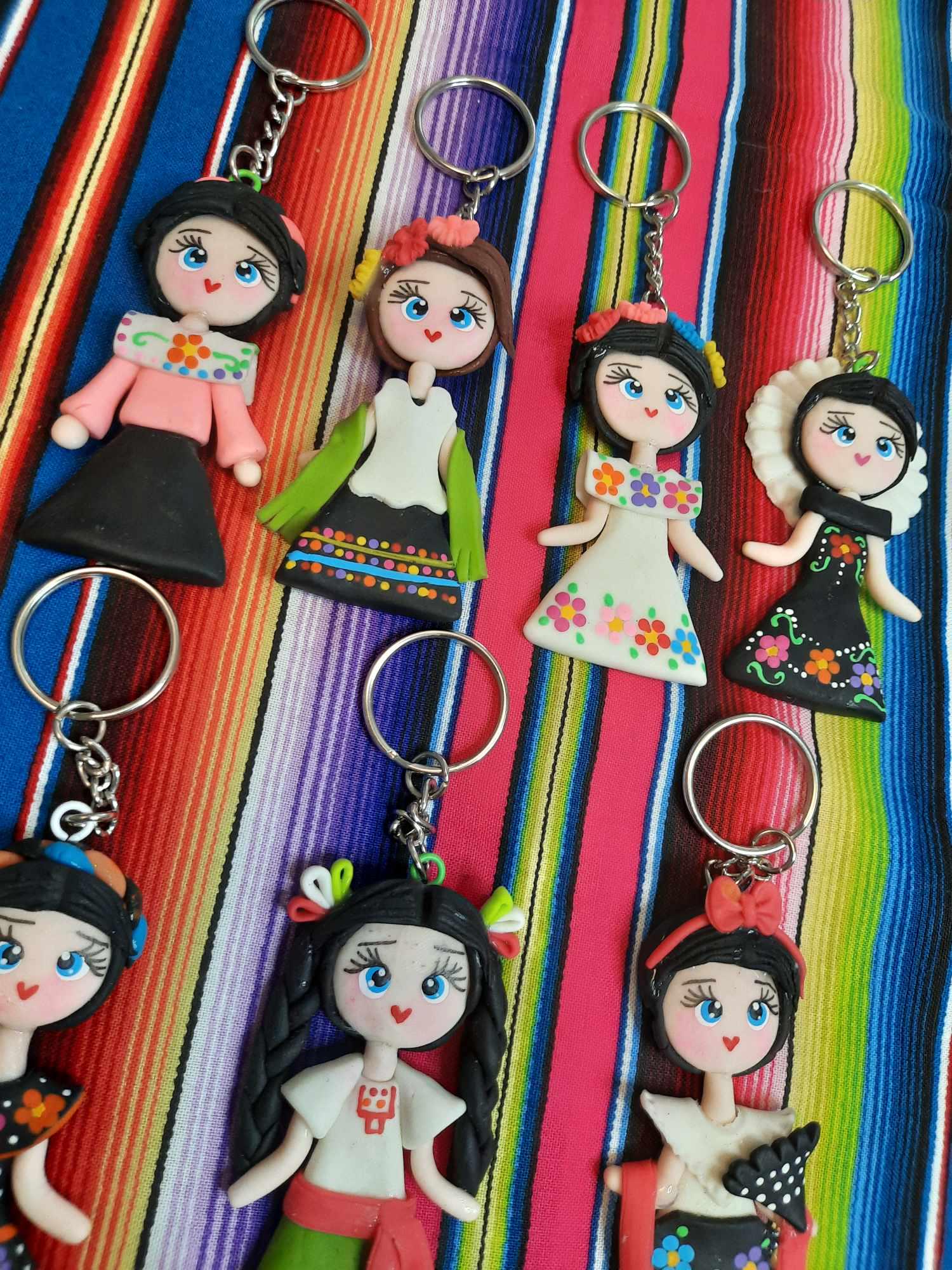 Mexican Girls Keychains - Etsy
