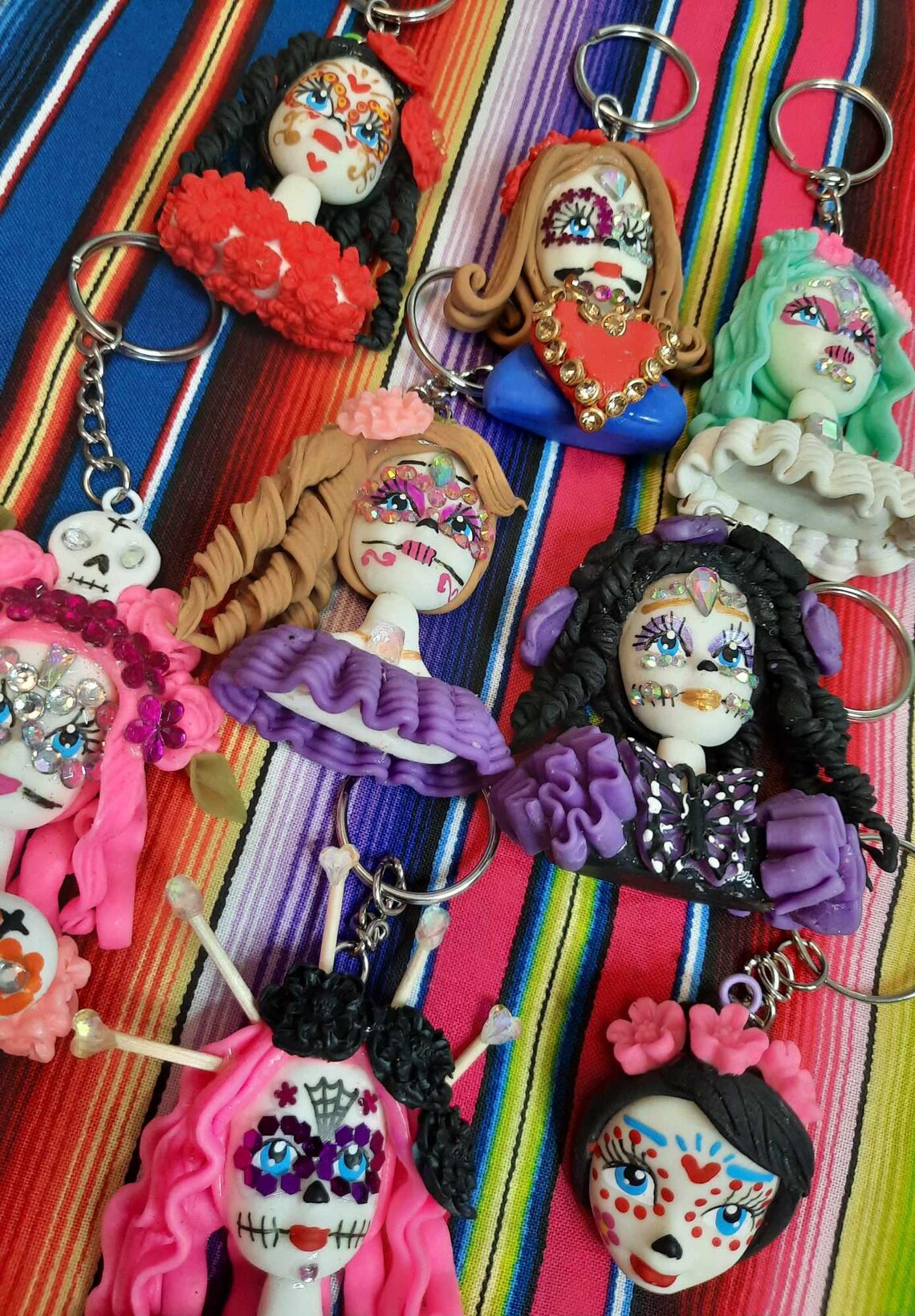 Mexican Catrinas Keychains - Etsy