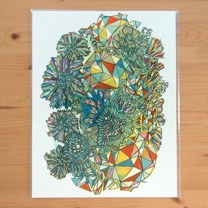 Origami Circus Abstract Geometric Art Print, Colorful Painting ...