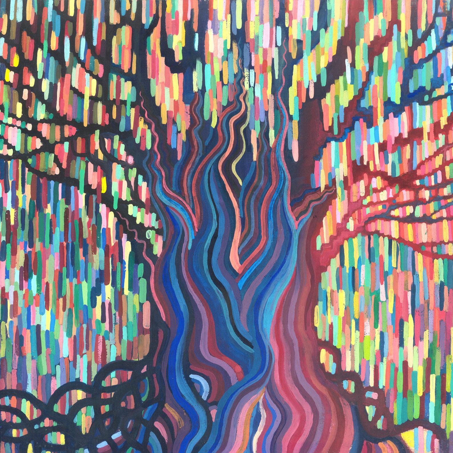 Rainbow Rain || Colorful Tree Print, Weeping Willow Tree, High Quality ...