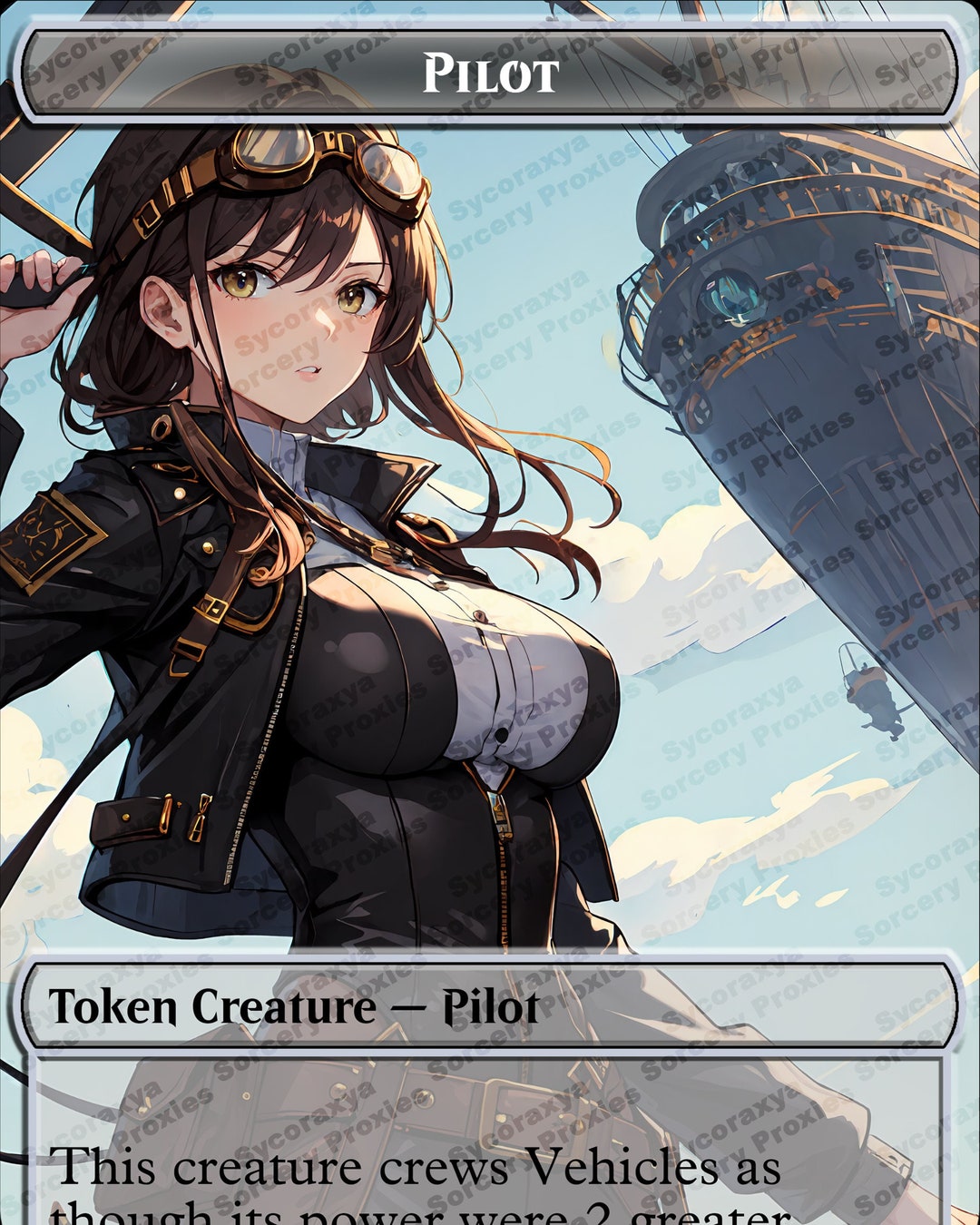 1/1 Pilot Token MTG Proxy Anime Waifu - Etsy