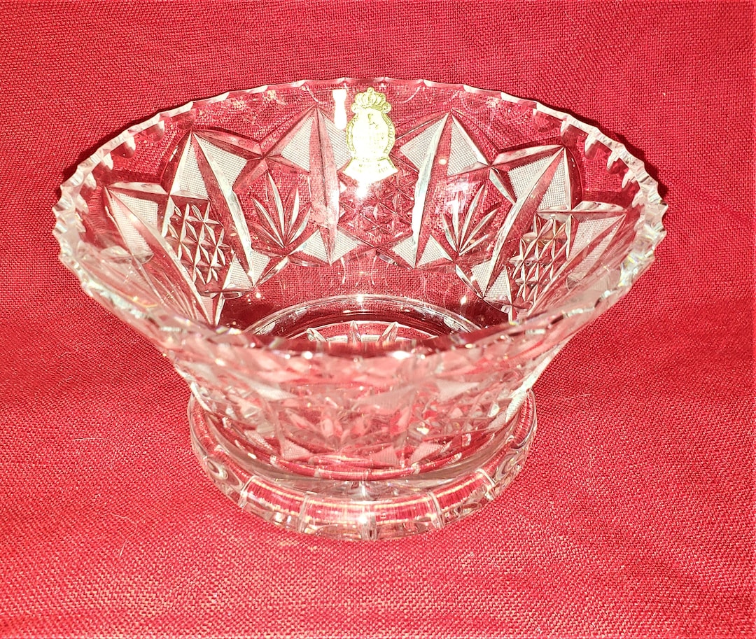 Vintage Imperlux Lead Crystal Bowl, Handcut East Germany, Hollywood ...