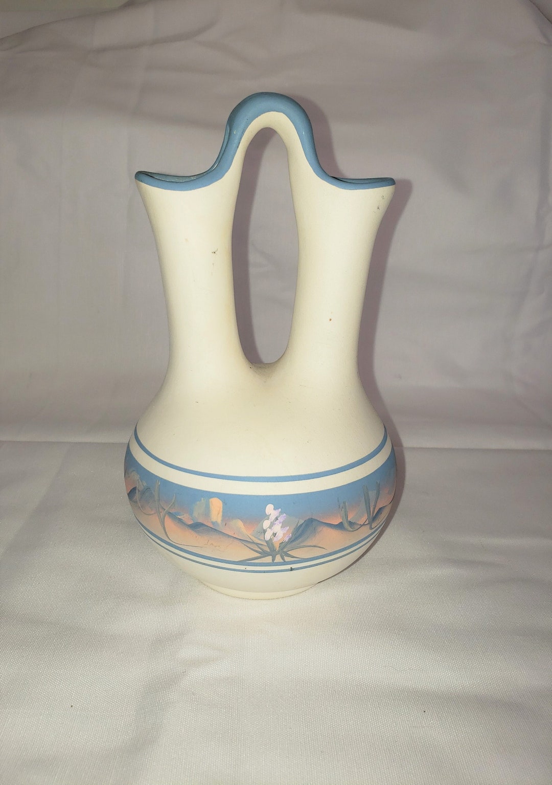 New West Pottery Wedding Vase Vintage Hand Painted Retro Art Pottery ...