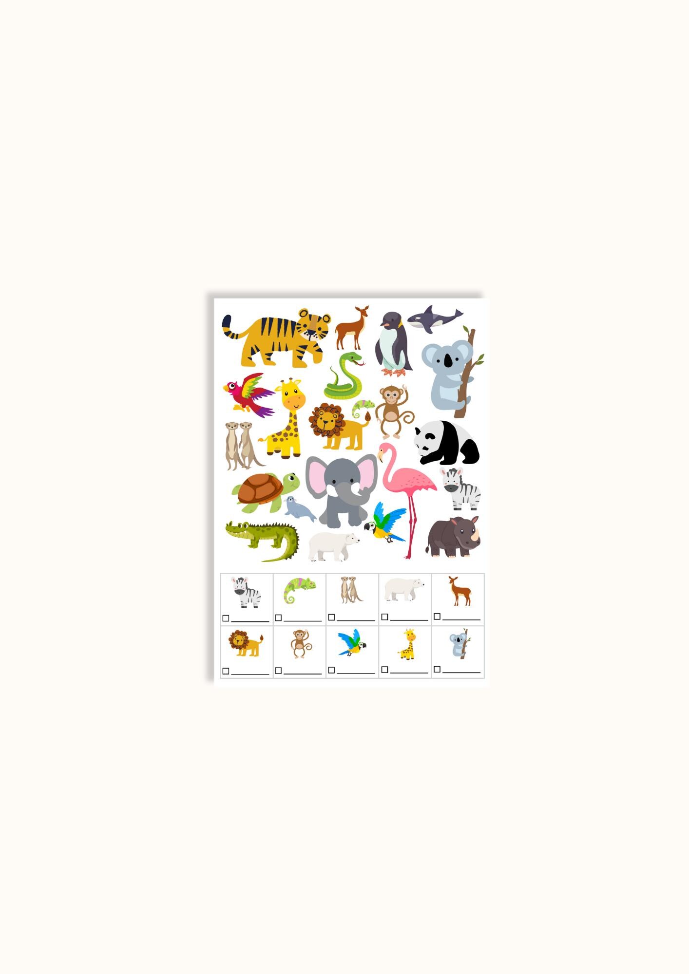 Printable I Spy Game Pack | Zoo, Farm, Ocean, Forest & Pet Animals ...