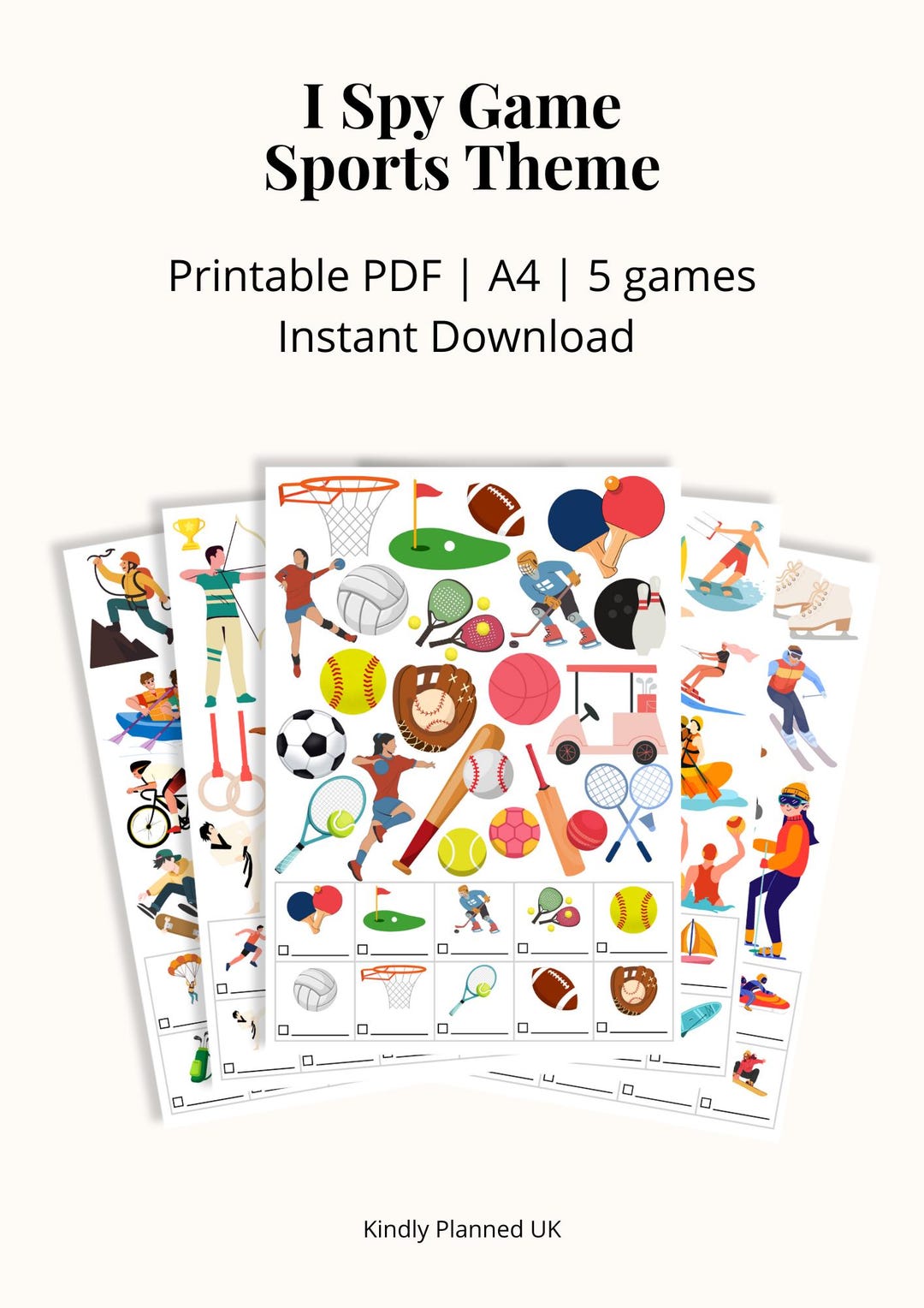 Printable I Spy Sports Games: Kids Activity Sheets (PDF Download) - Etsy