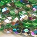 6mm Green With Vitrail Finish Czech Firepolish Faceted Glass Beads (30 ...