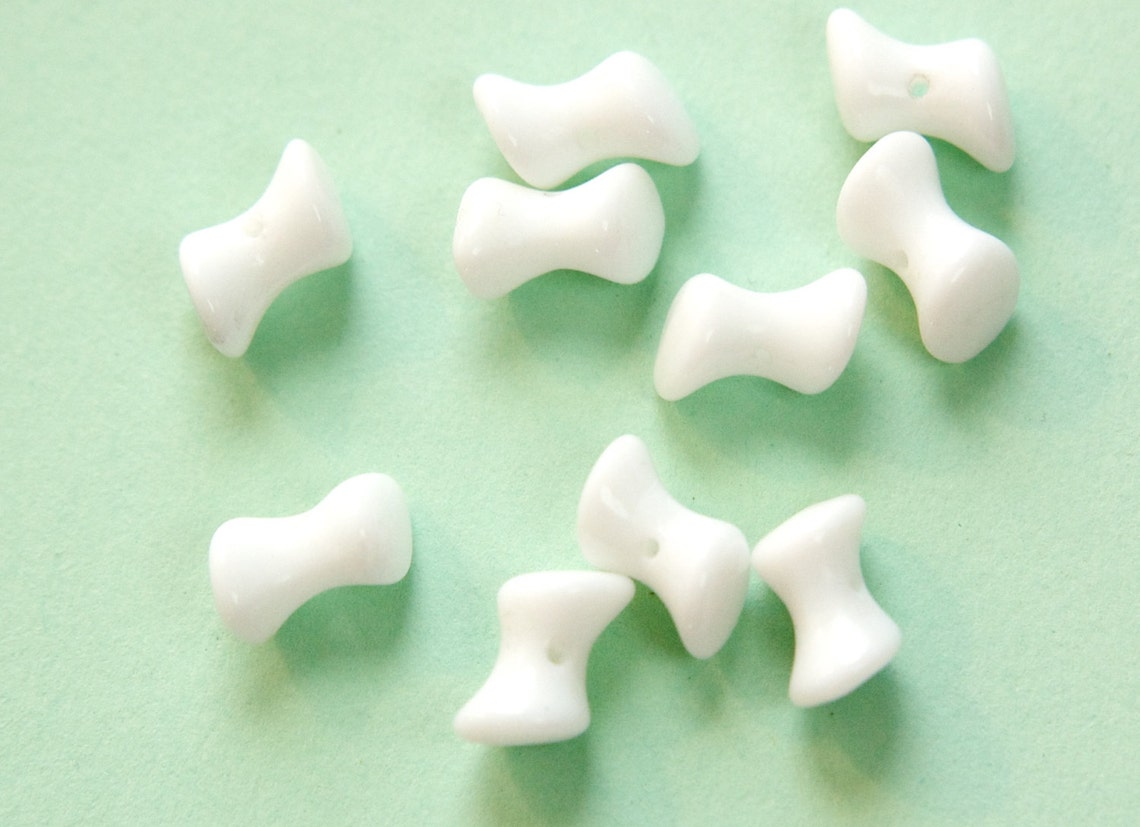 Vintage Hourglass or Dog Bone German Glass Beads 12mm (12) Grm064a - Etsy