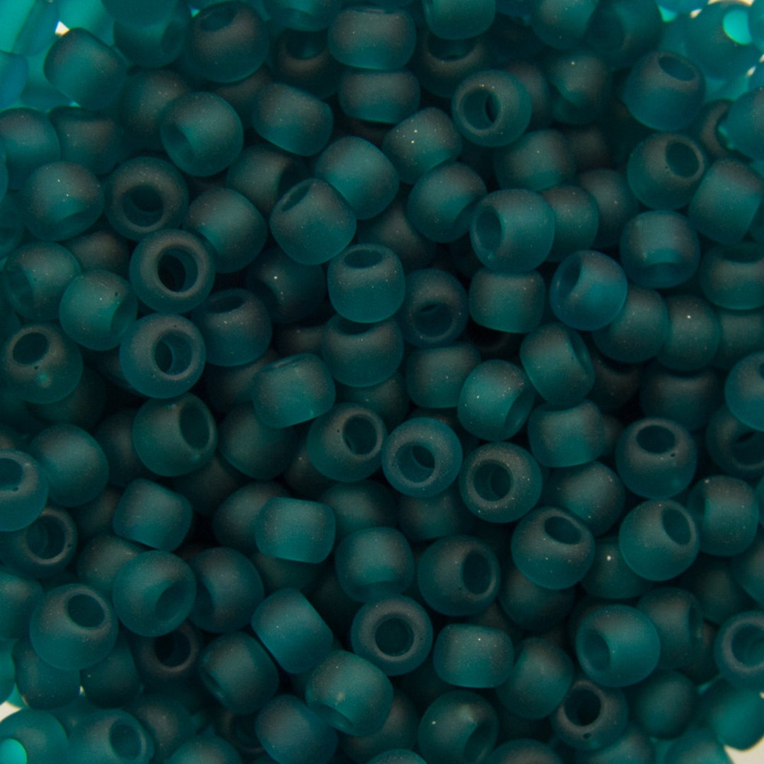 11/0 TOHO ROUND Transparent Frosted Teal Seed Bead 8g - Etsy
