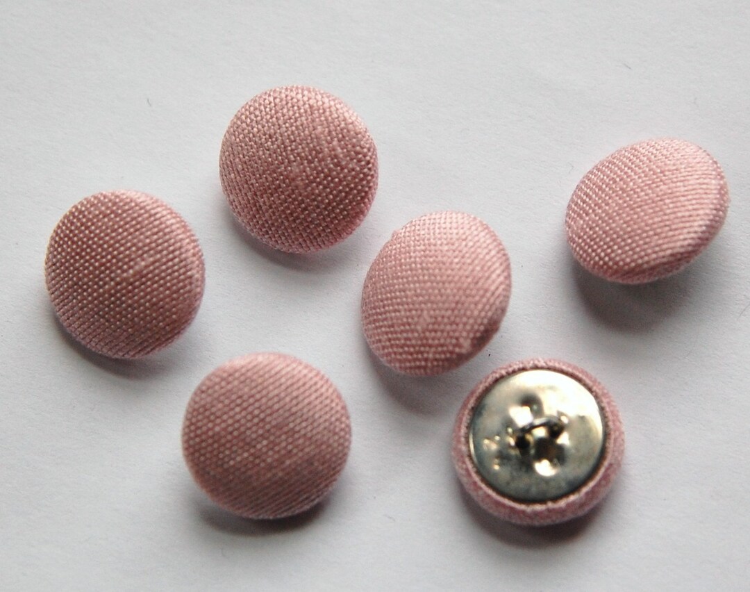 Vintage Light Pink Silk Buttons 15mm Btn002t - Etsy