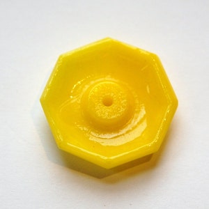 Vintage Opaque Yellow Faceted Octagon Glass Cabochon Cab140d - Etsy