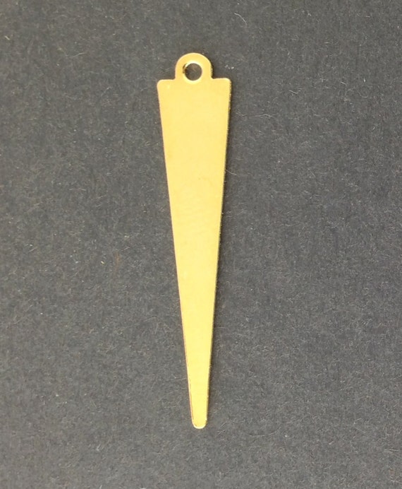 1 Loop Long Narrow Gold Plated Triangle Pendant Findings | Etsy