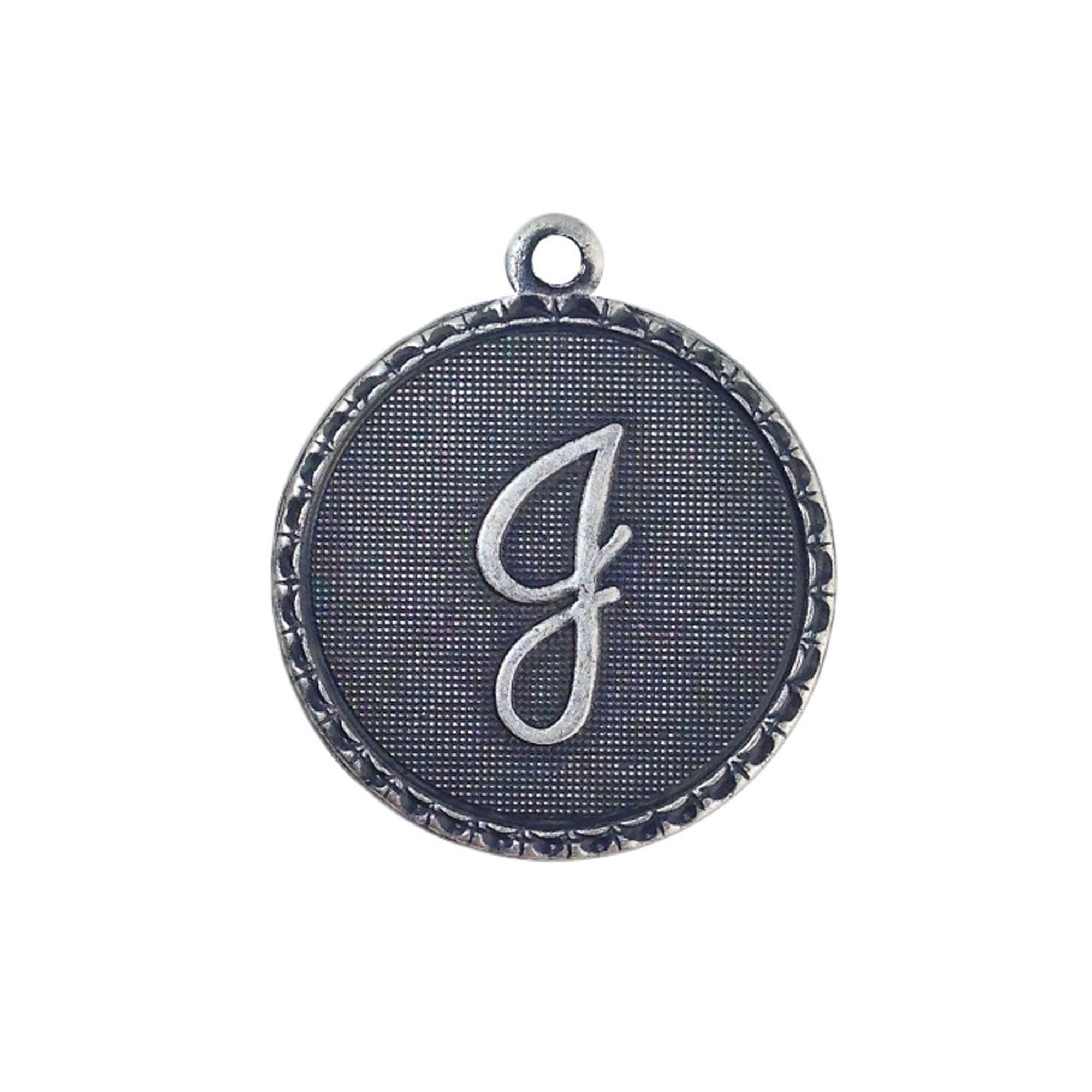 Letter J Charm With Loop 4 - Etsy