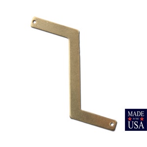 2 Hole Raw Brass Z Shaped Zigzag Connector Pendants (4) Mtl269 - Etsy