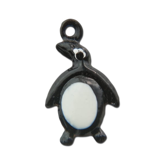 Vintage Enameled Penguin Charms 17mmx10mm 4 Chr176c | Etsy