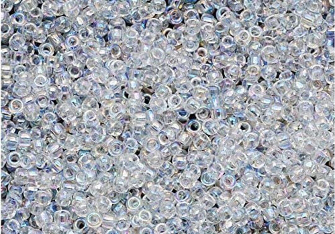 15/0 TOHO ROUND Transparent Rainbow Crystal Seed Bead (8g) - Etsy