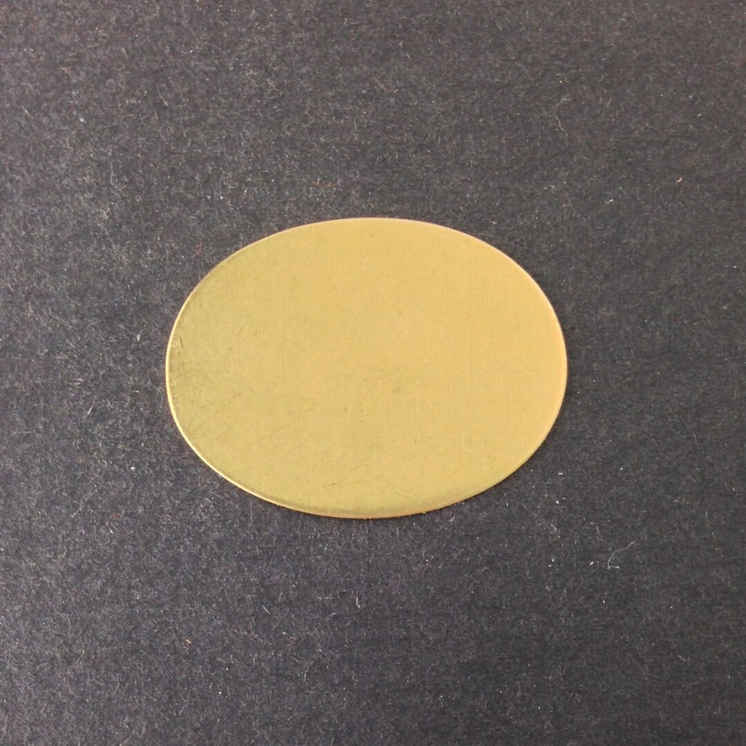 No Hole Raw Brass Flat Oval Blank Tags 31.5 X 24mm (4) Mtl138a - Etsy