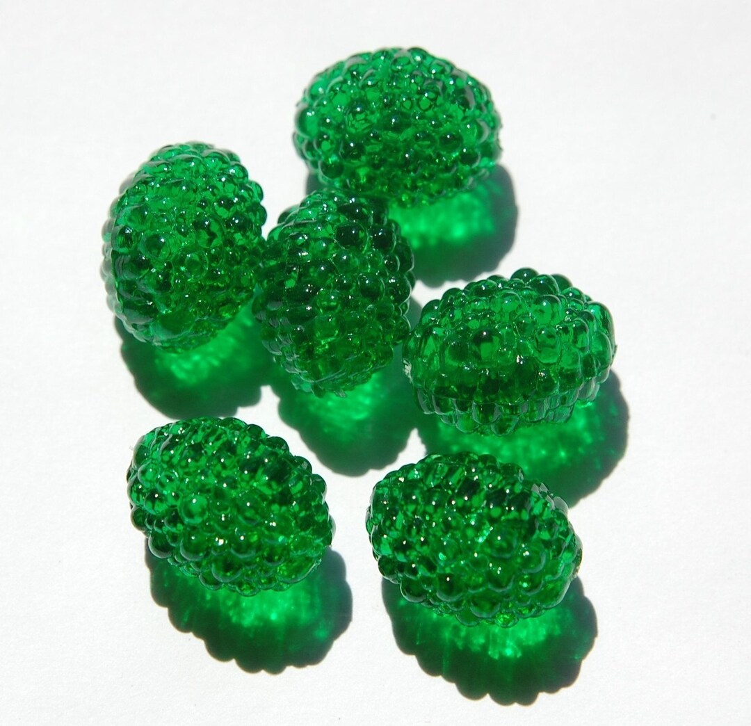 Vintage Green Oval Bumpy Textured Plastic Beads (6) Bds791e - Etsy