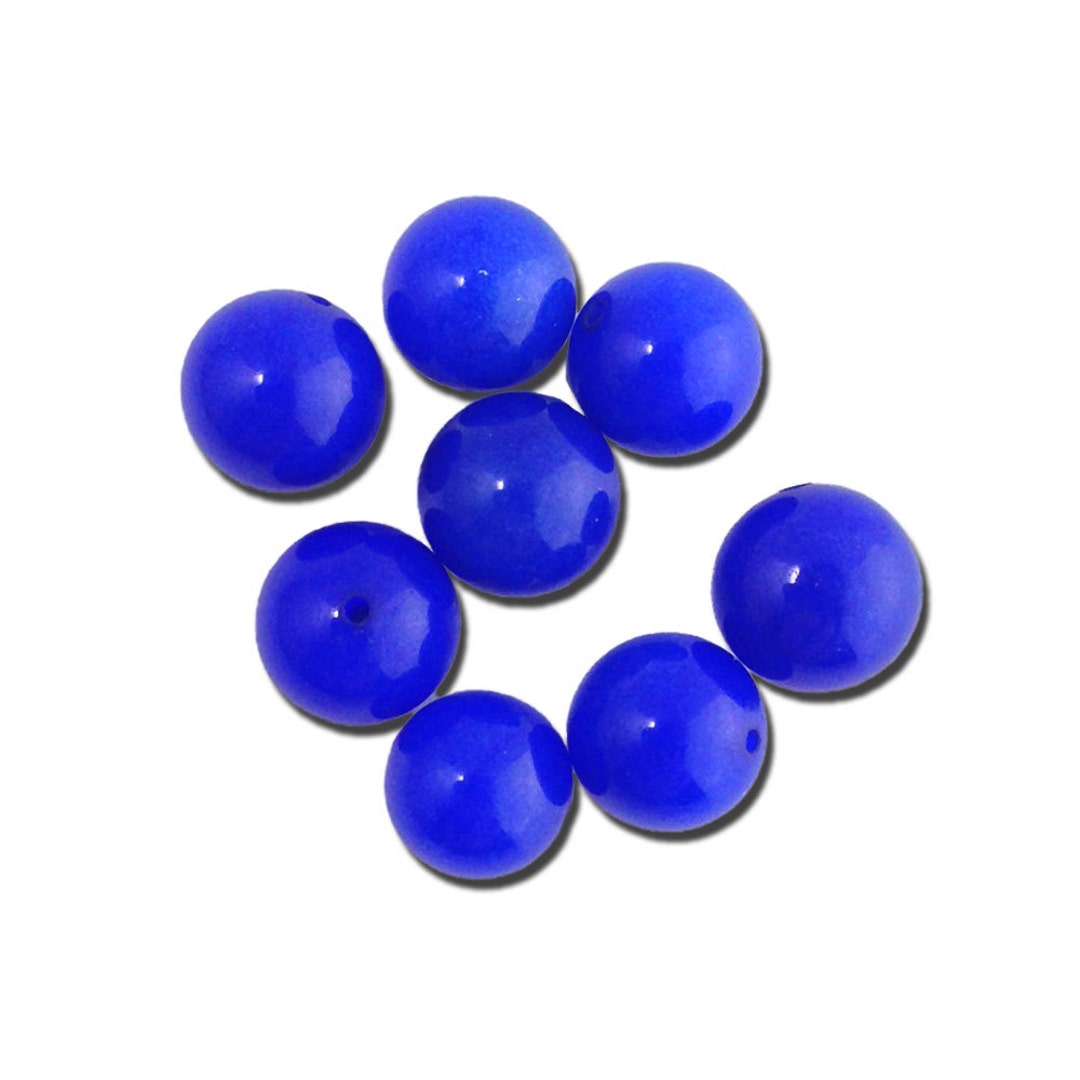 Vintage Opaque Royal Blue Glass Beads Japan 8mm (8) Jpn003t - Etsy