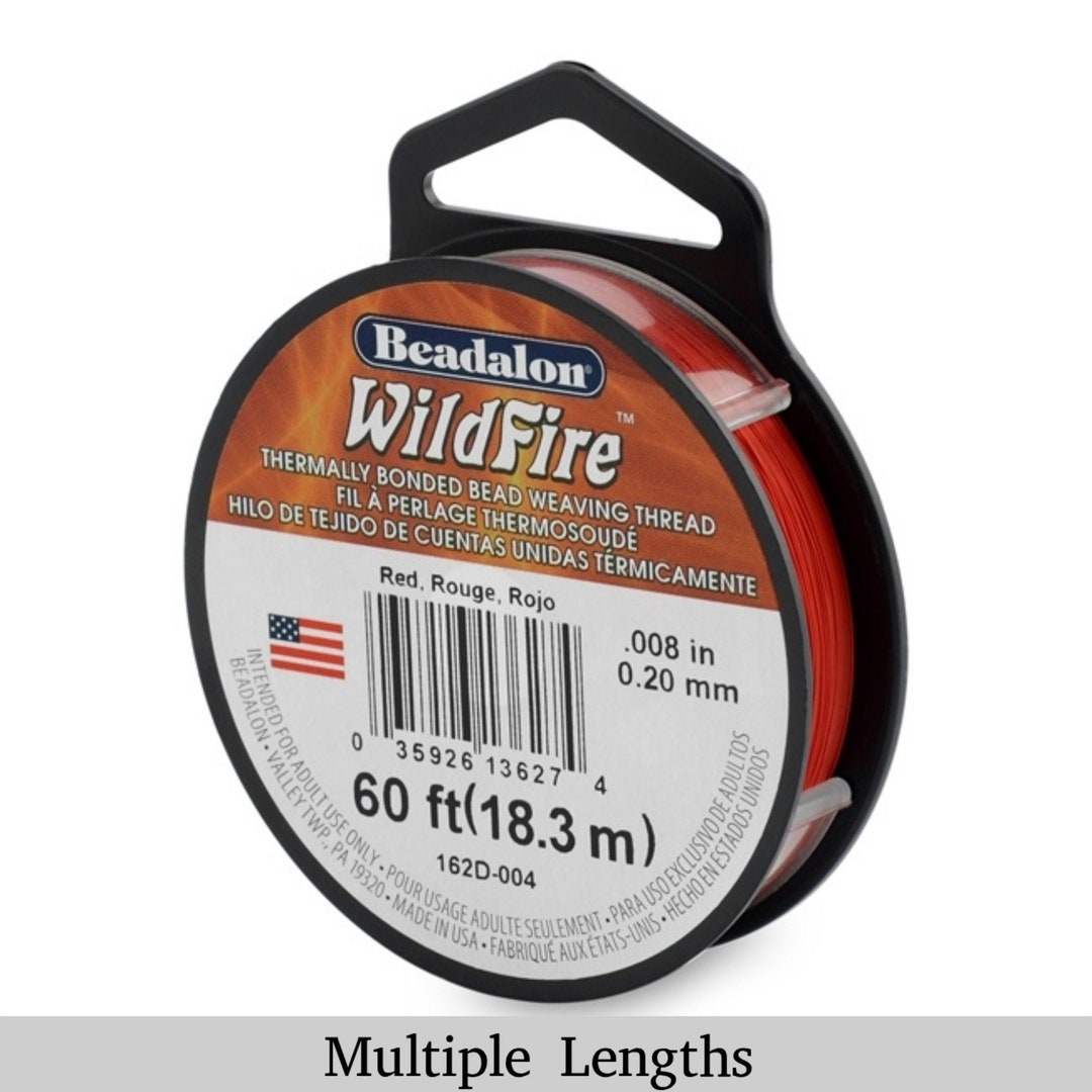 0.008in/0.20mm. Red Wildfire Bead Weaving Thread 20/50/125yd. - Etsy