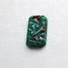 Vintage Green Pressed Glass Cabochon With White and Red Cab403 - Etsy