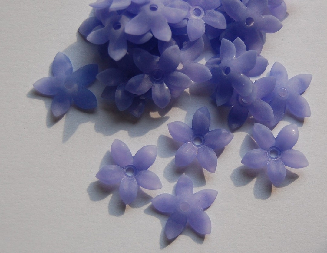 Soft Purple Stacking Flower Beads 18mm (10) Bds669c - Etsy